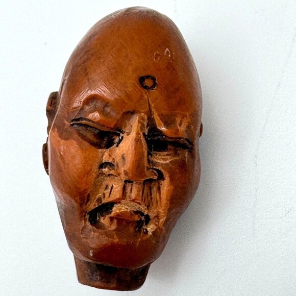 Antique | Art | Antique Chinese Carved Hediao Nut Wood Immortals God ...
